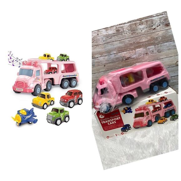 Toys | Carrier Truck Transport Car 5 In 1 Vehicles Playset With Sound ...